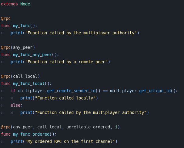 Multiplayer In Godot 4 0 RPC Syntax Channels Ordering